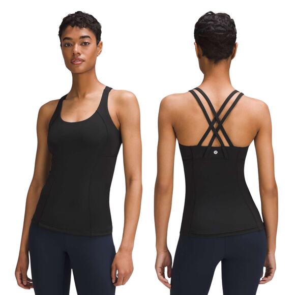 lululemon athletica | Tops | Lululemon Black Energy Strappy Crossback ...